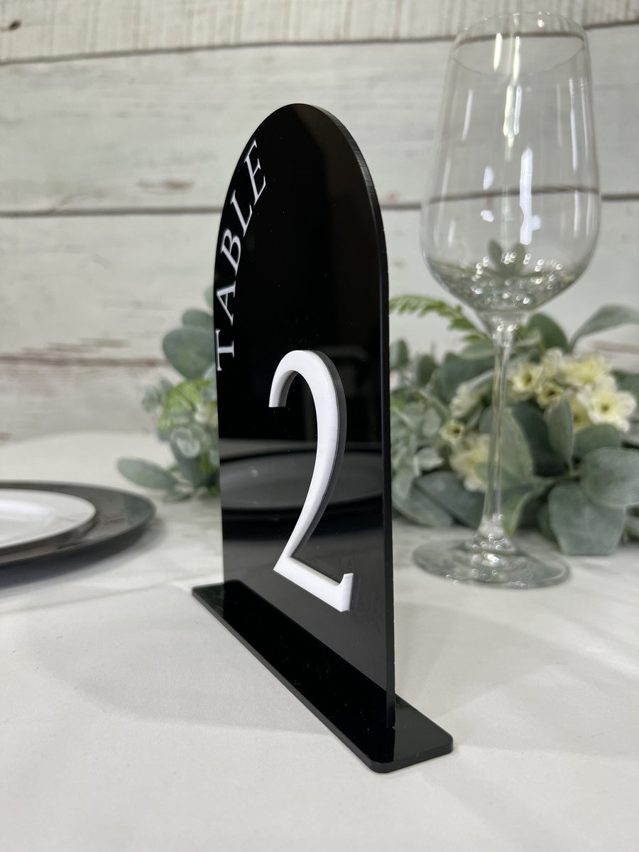 Arch 3D Table Numbers | Acrylic Table Numbers | Custom Table Numbers ...