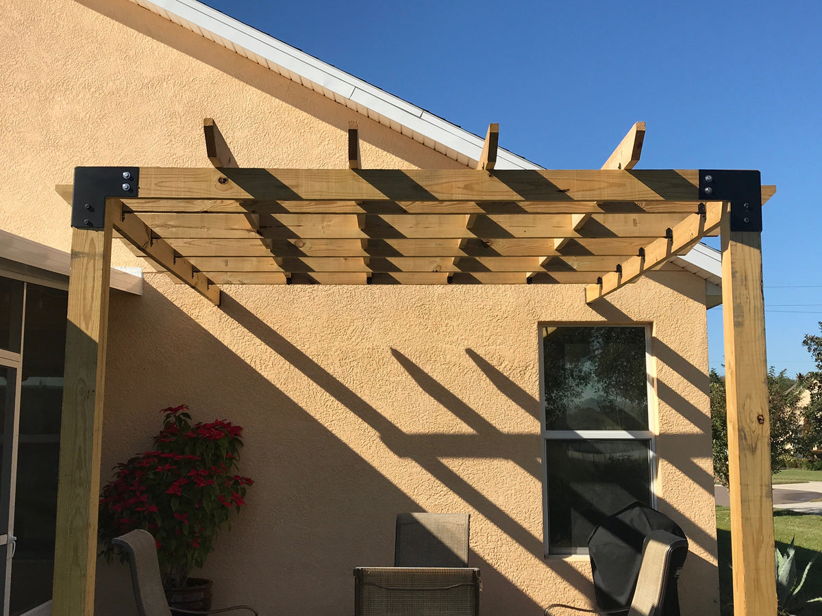 Wood Post Brackets for 4" Dimensional Lumber Post – Texas Metal Makers