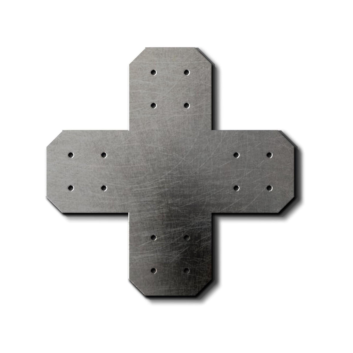 Chamfered Design X Bracket for 6x6 Post, 6x6 Bolt Plate, 6 Inch X Supp ...