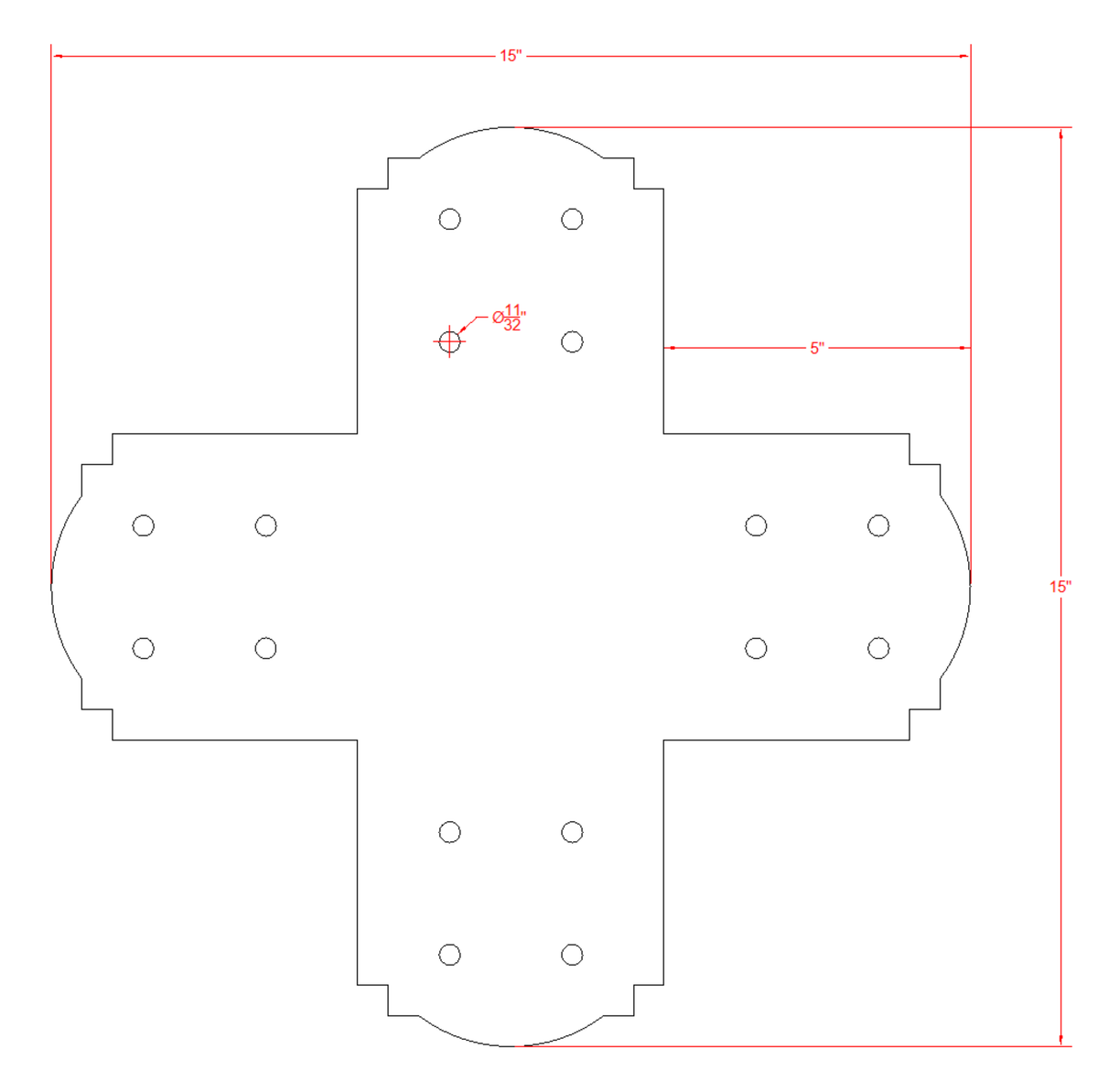 Decorative Design X Bracket for 6x6 Post, 6x6 Bolt Plate, 6 Inch X Sup ...