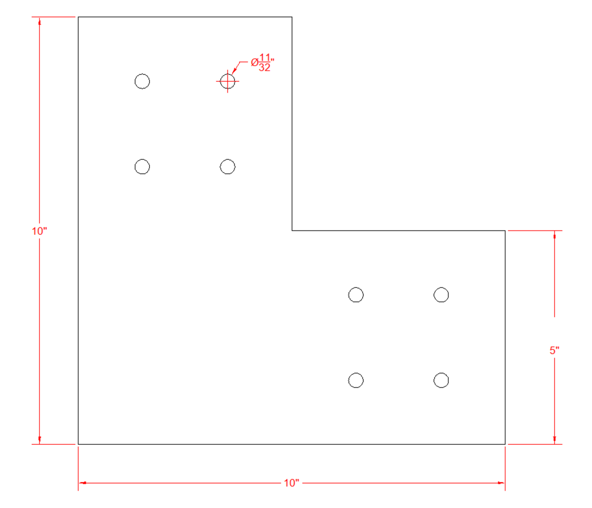 Structural Design L Bracket for 6x6 Post, 6x6 L Support Bracket, 6x6 S ...