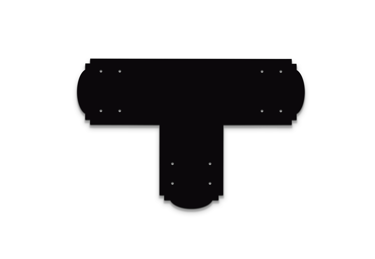 Decorative Design T Bracket for 6x6 Post, 6 Inch T Bracket Bolt Plate ...