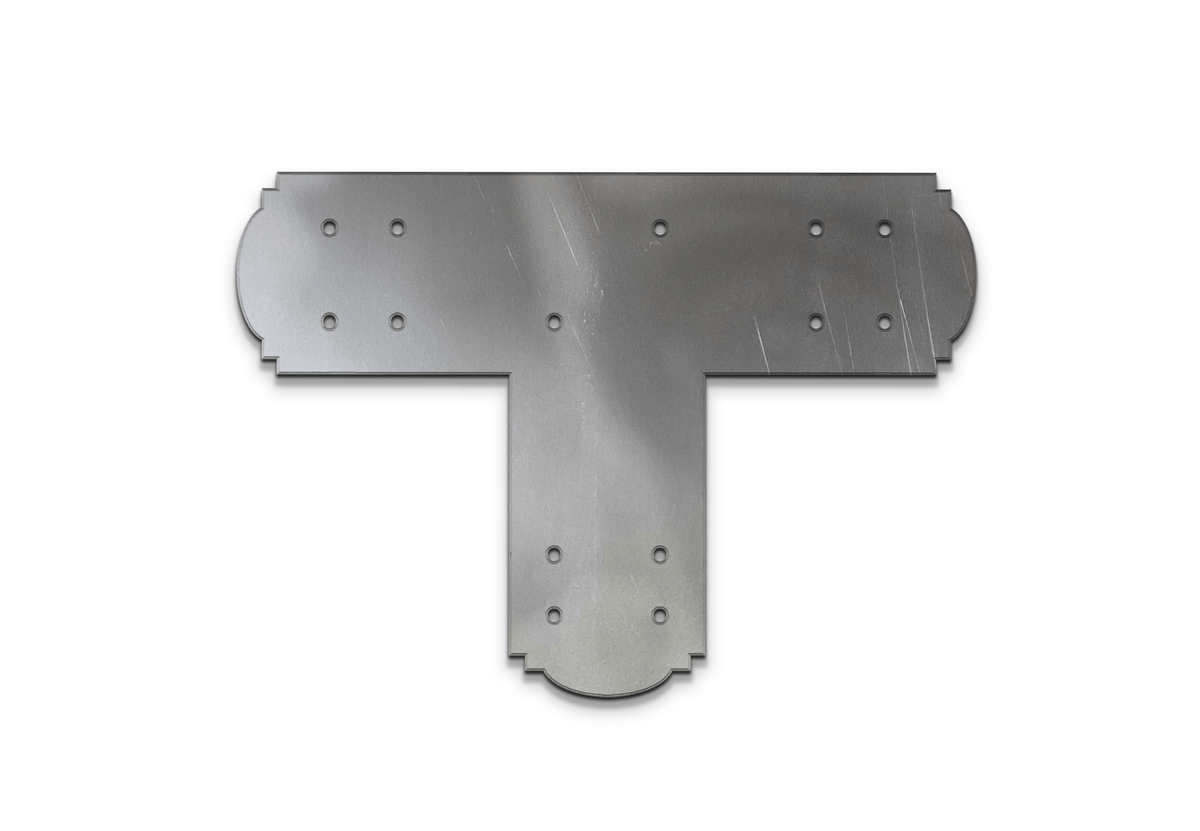 Decorative Design T Bracket for 8" Post, 8 Inch T Bracket Bolt Plate ...