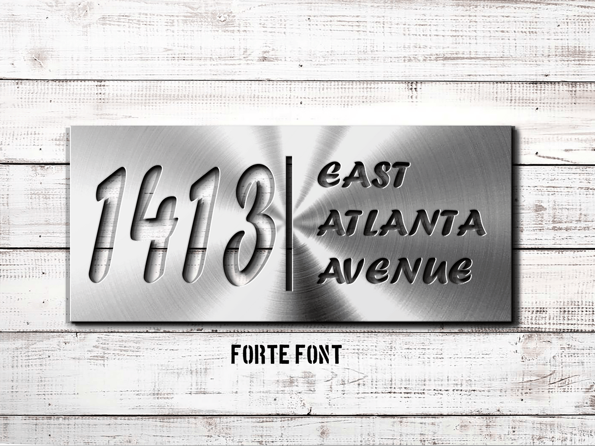 8" x 18" Custom Metal Address Sign House Numbers and Street Address ...