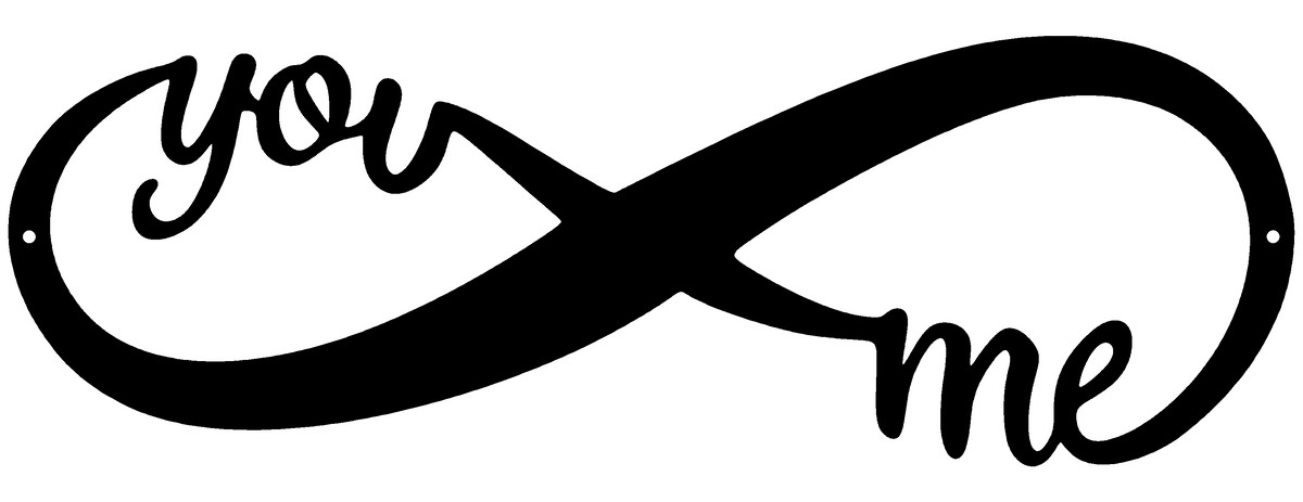 Infinity You & Me Metal Sign / You and Me Word Art / Wedding Gift ...