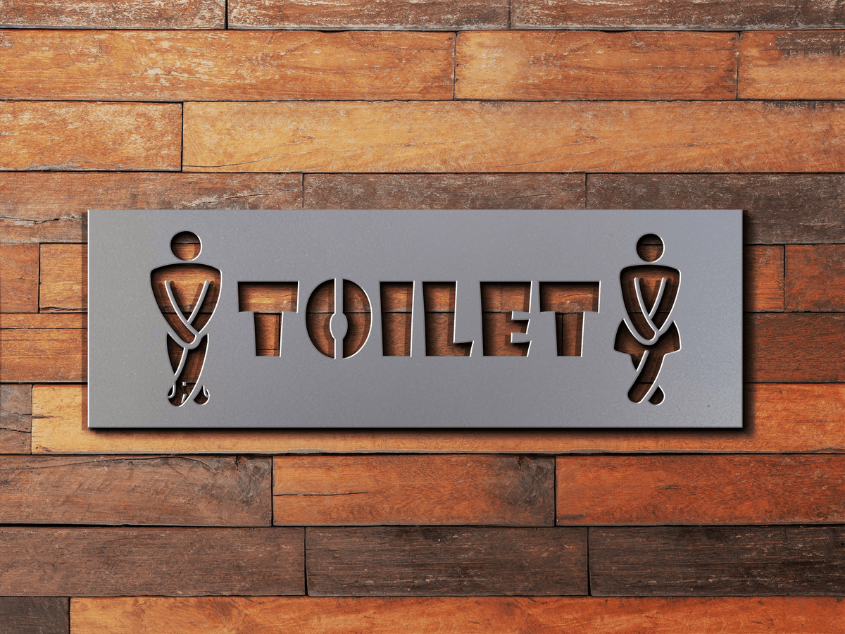Restroom Sign Bathroom Sign Toilet – Texas Metal Makers
