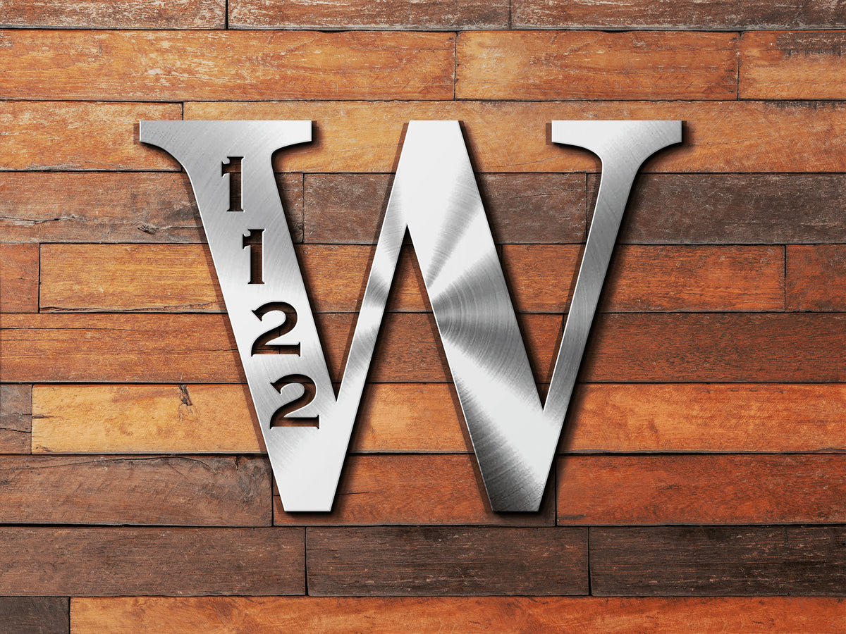 Personalized Metal Address Sign, Last Name Letter Address Sign, Custom ...