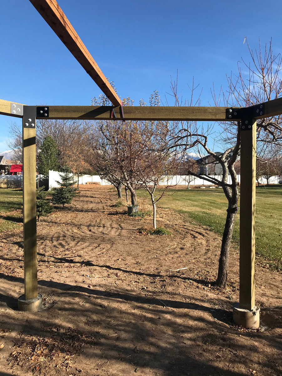 16 Piece Octagon Pergola Bracket Set for 4 x 4 Posts - Heavy Duty Perg ...