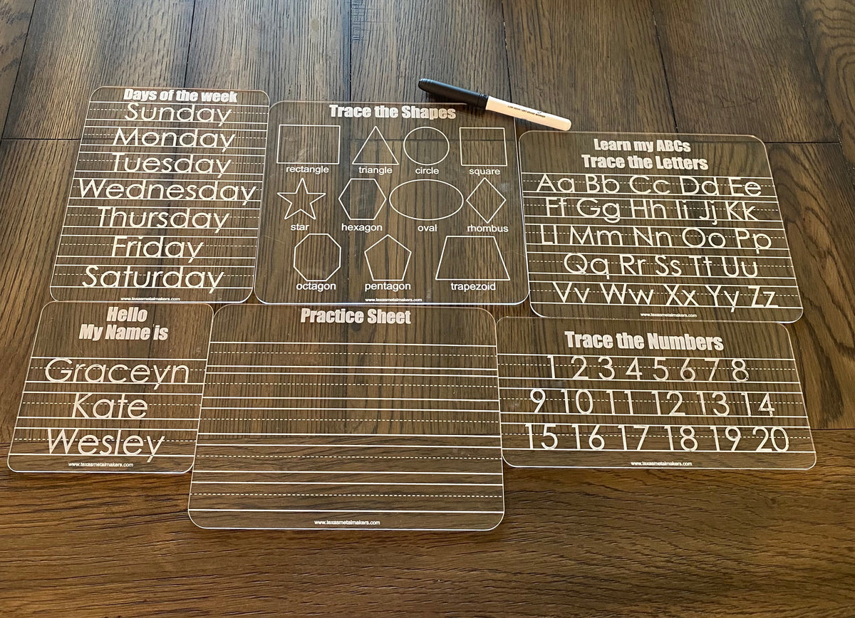 Name Tracing Board | Dry Erase Learning Board | Reusable Personalized ...